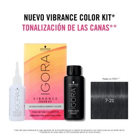 Kit Tinte Igora Vibrance 7 21 Rubio Medio Humo Ceniza 60 Ml