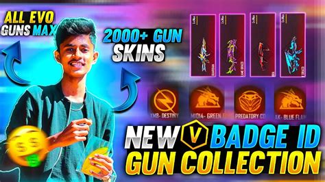 2000 Permanent Gun Skins New V Badge ID Gun Collection All