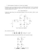 Calculating Gain And Impedance For Common Source Amplifier NMOS