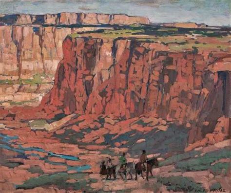Edgar Payne The Scenic Journey Canyon Riders Oil On Canvas 25 X 30