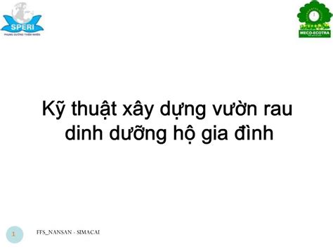 PPT K Thut X Y Dng Vun Rau Dinh Dung H Gia D Nh PowerPoint