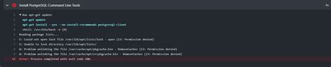 install postgresql fail in action logs · issue 2478 · azure azure dev · github