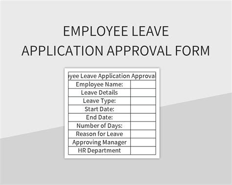 Employee Leave Application Approval Form Excel Template And Google