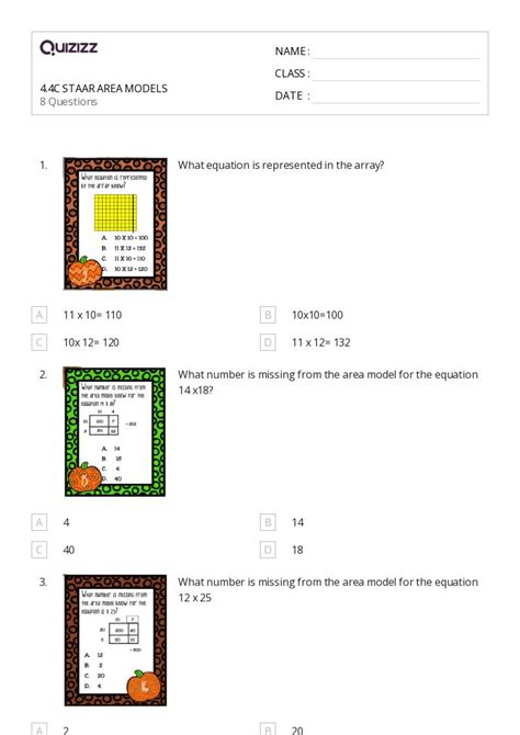 50 Multiplication And Area Models Worksheets On Quizizz Free Printable