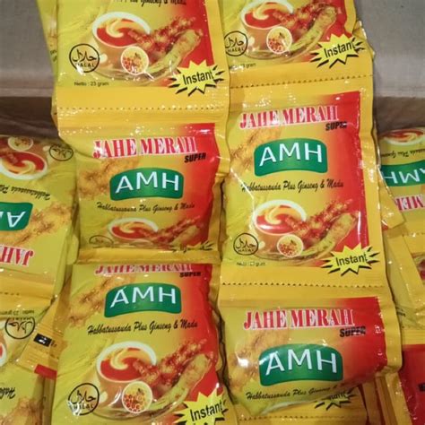 Jual Minuman Wedang Jahe Merah Amh Renceng Isi Pcs Shopee Indonesia