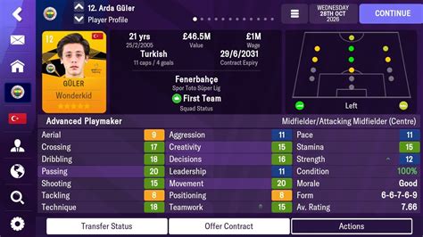 Arda Güler Football Manager 2023 Mobile FMM Vibe