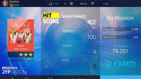 SuperStar JYPNATION TWICE RUSH 3 Stars Hard Mode YouTube