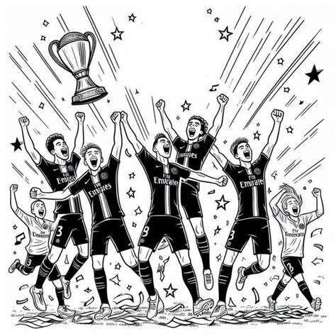 Coloriage PSG Paris Saint Germain gratuit à imprimer