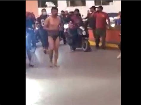 Desnudan golpean y pasean a ladrón en Hidalgo