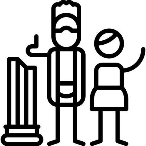 Teacher Puppet Characters Lineal Icon