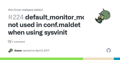 Default Monitor Mode Not Used In Conf Maldet When Using Sysvinit