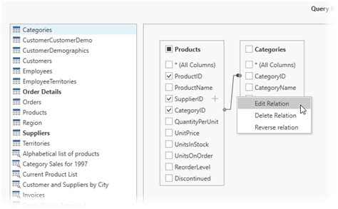 Sql Query Builder Wpf Net Reporting Tools Devexpress Documentation