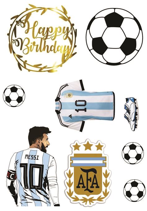 Pin By Carine Marchao On Toppers Messi Birthday Diy Cake Topper