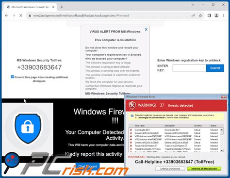 Microsoft Windows Firewall Warning POP UP Scam Removal And Recovery