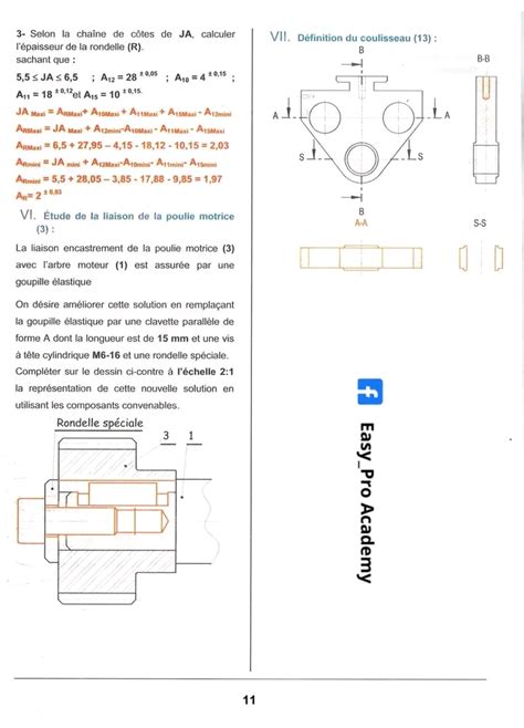 3 ème Sc Techniques Technologie Devoir de synthèse n1 mécanique