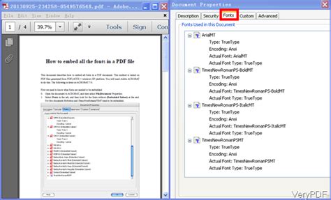 How To Find Out Which Fonts Are Referenced And Which Are Embedded In A