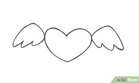 Cómo dibujar un corazón con alas
