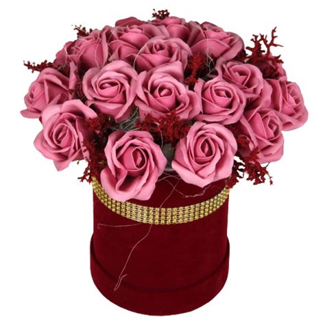 FLOWER BOX KWIATY MYDLANE BUKIET PREZENT WELUR 13184356677