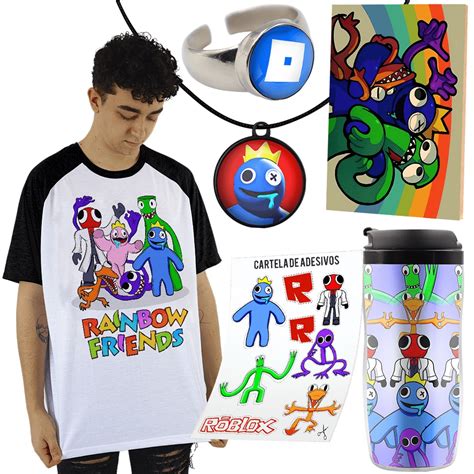 Camisa Camiseta Rainbow Friends Copo Roblox E Quadro Gamer No Shoptime