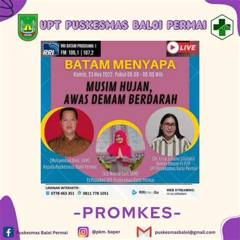 Pelayanan Promosi Kesehatan Puskesmas Baloi Permai