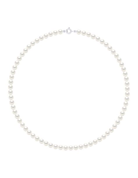 Colliers Rangs de Perles Rondes Tailles de 4 à 6 mm Fermoir