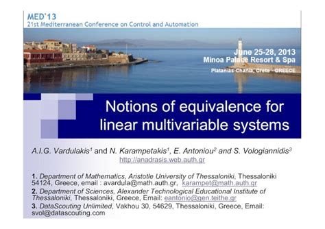 pdf notions of equivalence for linear multivariable systems dokumen tips