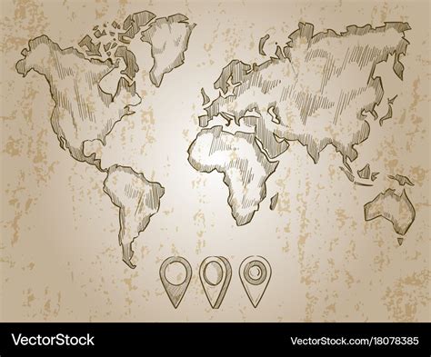 Comparaci N Hecho Un Desastre Hola Hand Drawn World Map Dinast A Tierra