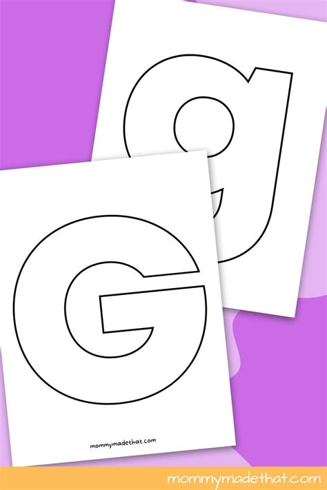 Printable Letter G Free Templates Outlines