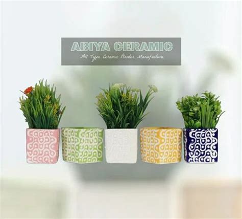 exclusive rd square small ceramic pot planter for return t ting purpose size 3 5 h x