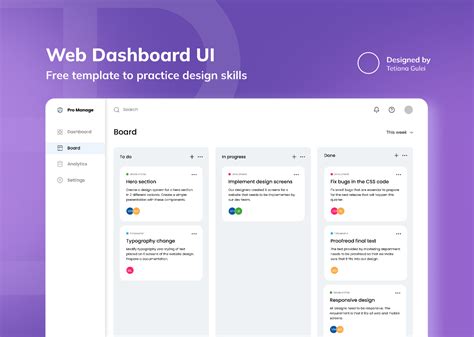 Web Dashboard UI Task Project Management Figma