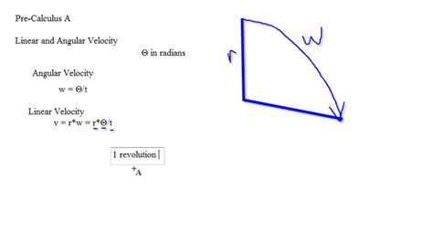 pre calculus a linear and angular velocity youtube