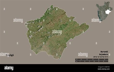 Shape Of Ruyigi Province Of Burundi With Its Capital Isolated On