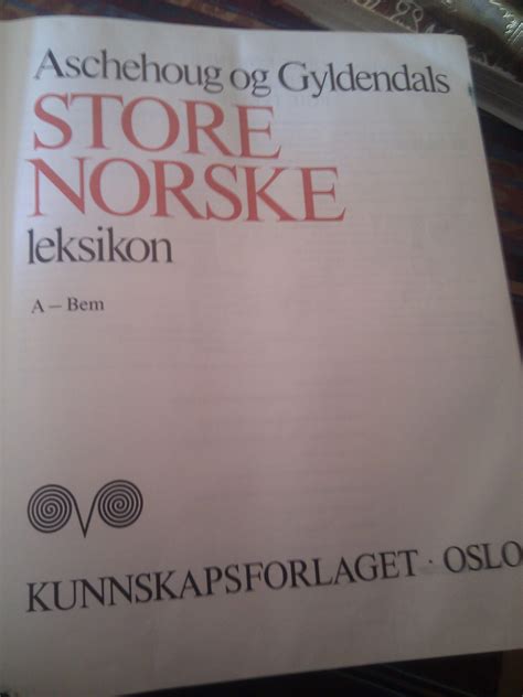 Hva Leksikon Betyr For Meg Leksikonbloggen Store Norske Leksikon