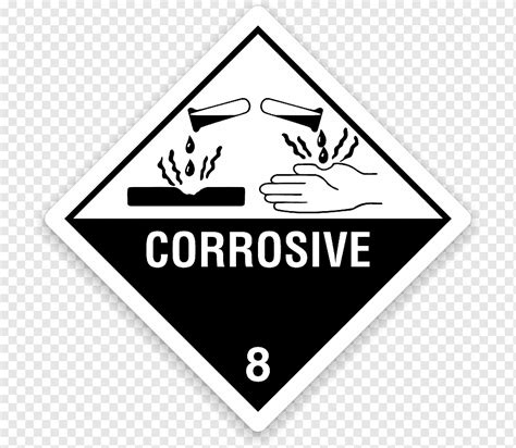 Hazmat Class Corrosive Substances Dangerous Goods Warning Label