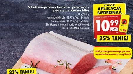 Schab wieprzowy Kraina Mięs 35 TANIEJ promocja Biedronka Ding pl