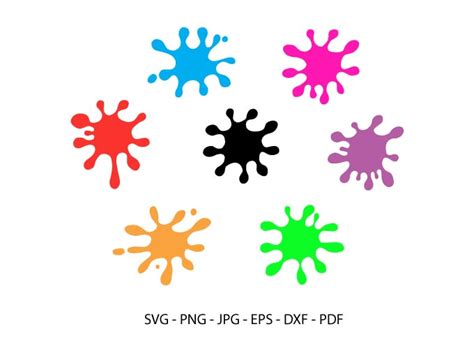 Splatter Svg File Blob Ink Splatter Svg Clipart Paint Streak Svg Slime