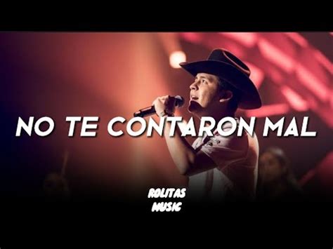 Christian Nodal No Te Contaron Mal Letra Lyrics YouTube