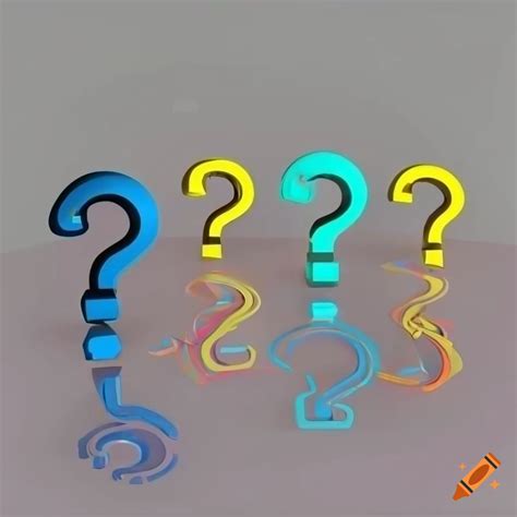 Abstract Artwork With Colorful Line And Question Marks On Craiyon