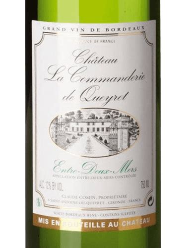 Château La Commanderie de Queyret Entre deux Mers Vivino US