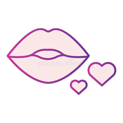 Icono De Coqueteo De Labios Y Corazones Dibujo De Dos Corazones Y