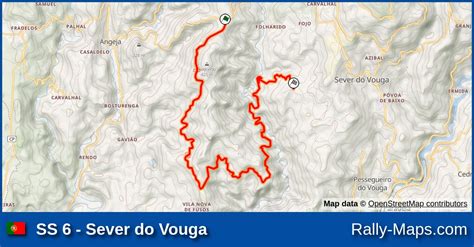 Karte Wp Sever Do Vouga Rally De Portugal Wrc Rallyekarte De