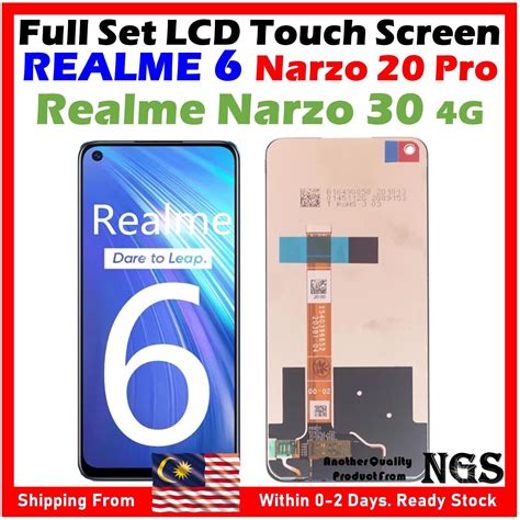 ORl NGS Brand Full Set LCD Touch Screen Compatible For REALME 6