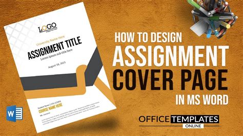 How To Do A Cover Page Design For Assignment In MS Word DIY