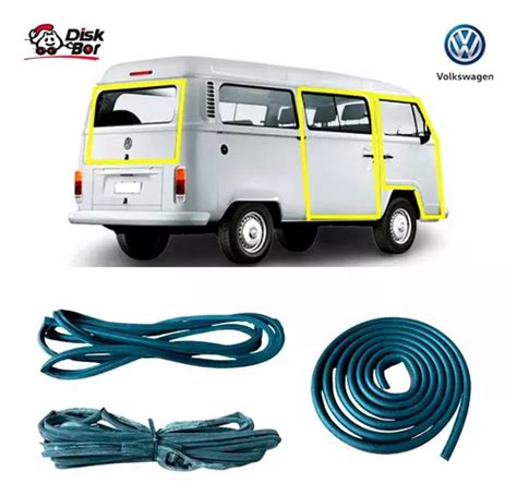 Kit Borracha Porta Kombi Carat 1998 A 2013 4 Peças Completa Frete grátis