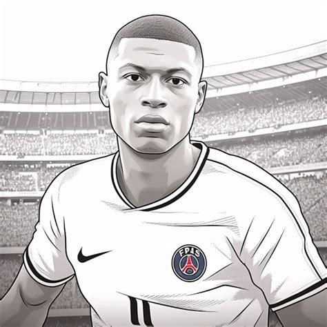 Kylian Mbappé Para Colorear
