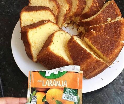 Bolo de laranja simples suco Tang muito mais fácil fica uma delícia