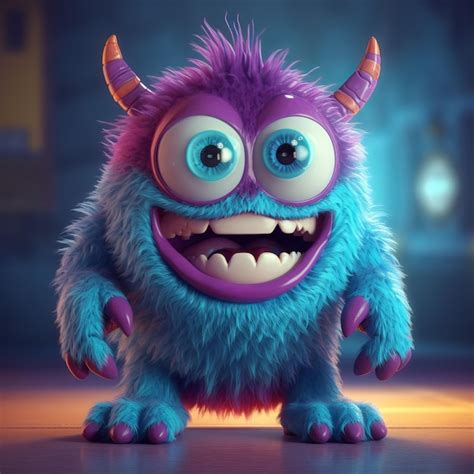 Premium Ai Image Funny Monster Cartoon Character
