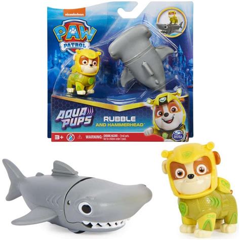 Psi Patrol Zestaw Aqua Pups figurka kolekcjonerska żółty Piesek Rubble