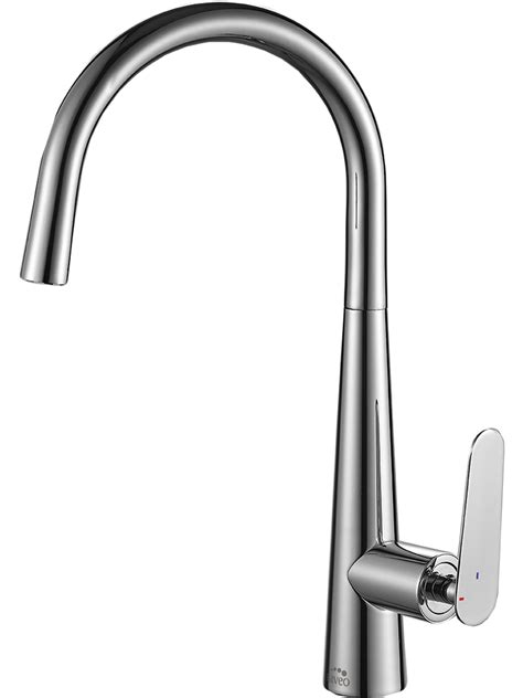 Bateria zlewozmywakowa stojąca z wylewką U Laveo Nalda chrom BAY 068D