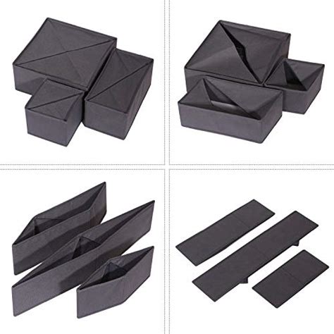 DIOMMELL 12 Pack Foldable Cloth Storage Box Closet Dresser Drawer